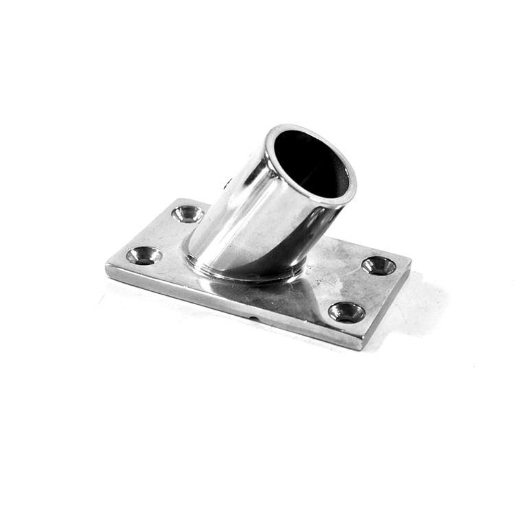 Stainless Steel Boat Hand Rail Fitting 60 Degree Rectangular Base
