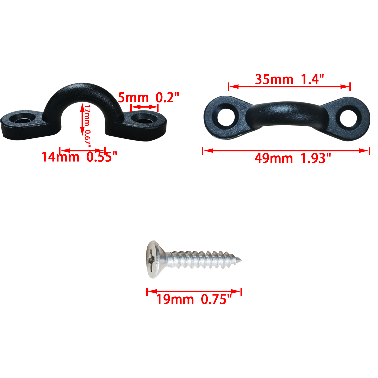 Wire Eye Strap | Black Nylon Rigging | Isure Marine Hardware